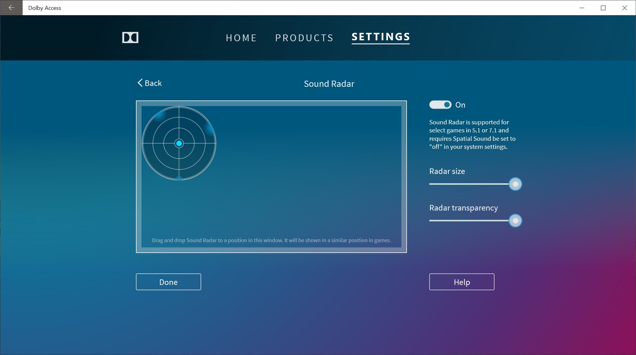 I have Dolby Sound Radar, how do I use it?